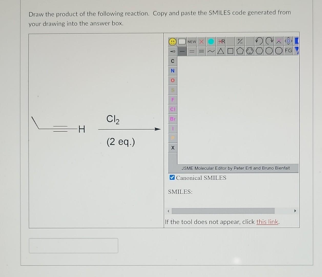 Solved Draw the product of the following reaction. Copy and | Chegg.com