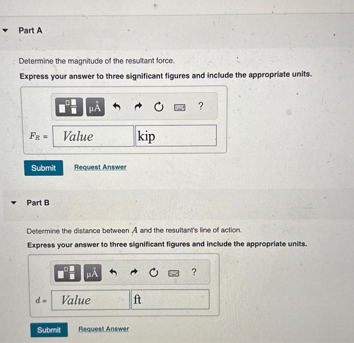 [Solved]: please do a and b Determine the resultant force a