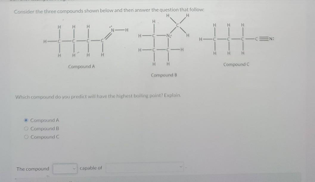 Solved Consider the three compounds shown below and then | Chegg.com