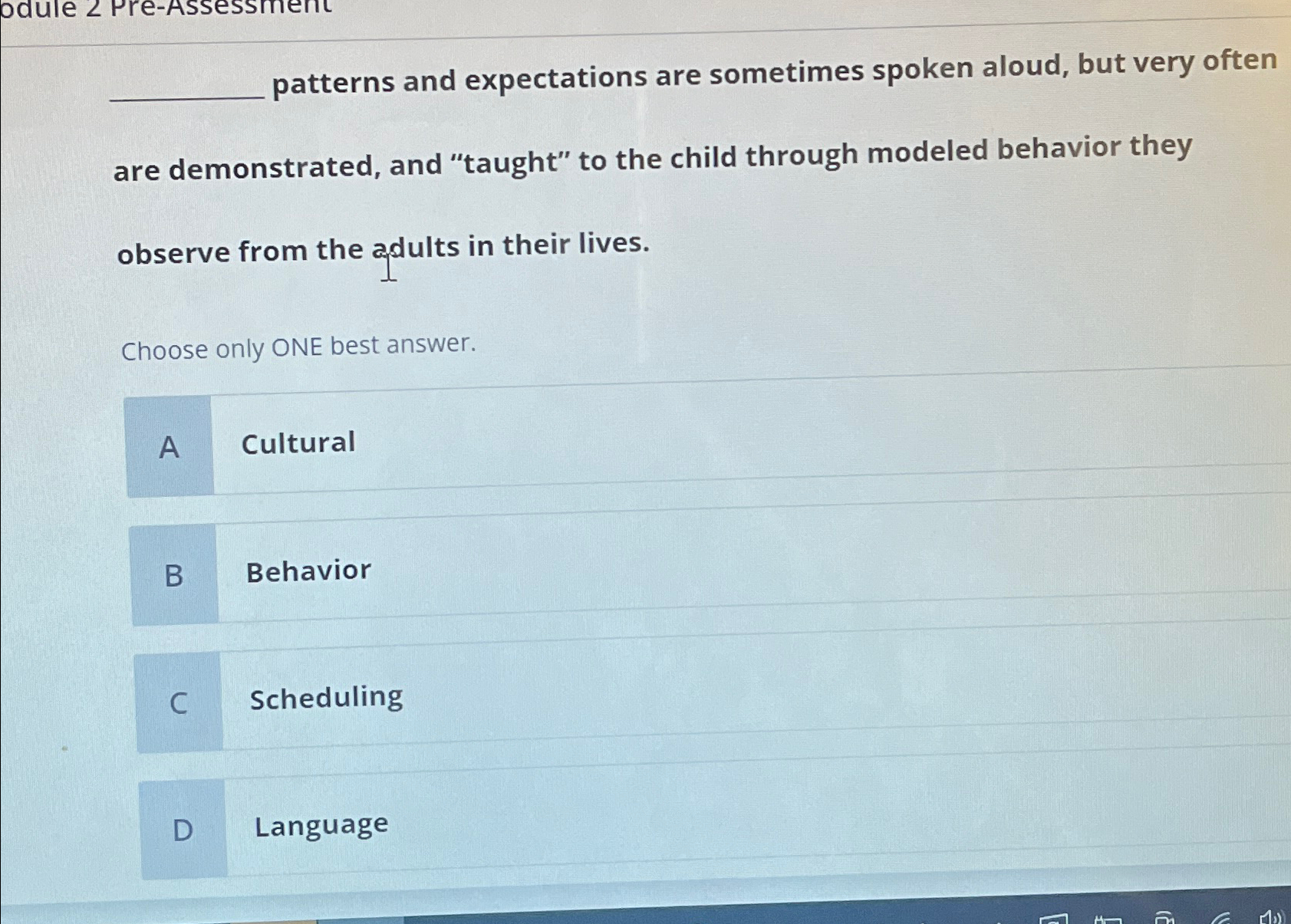 Solved patterns and expectations are sometimes spoken aloud, | Chegg.com