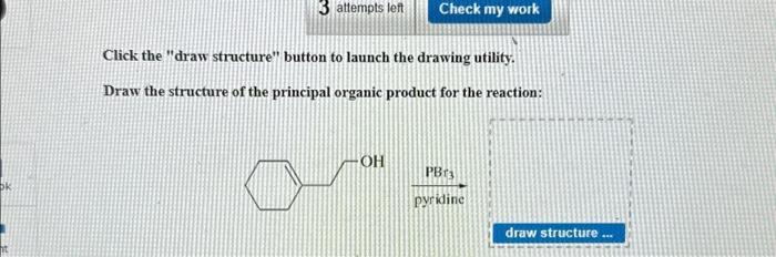 Solved 3 attempts left Check my work Click the "draw | Chegg.com