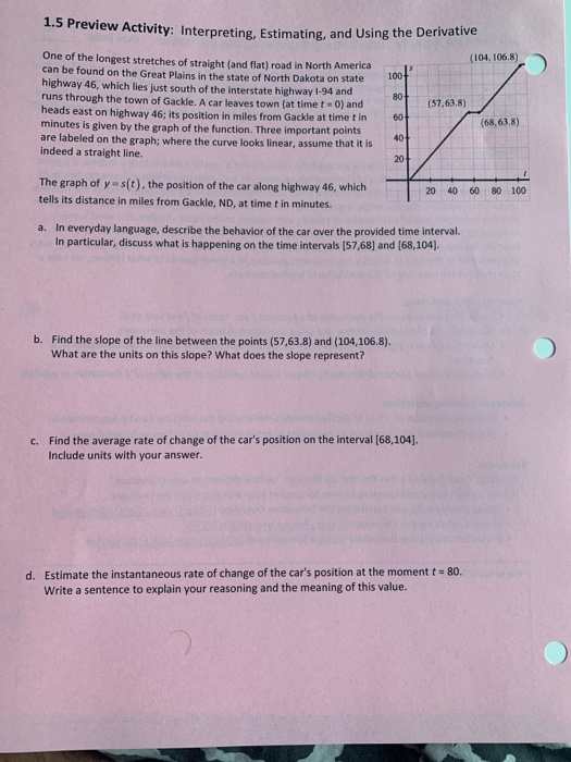 Solved V Activity: Interpreting, Estimating, and Using the | Chegg.com
