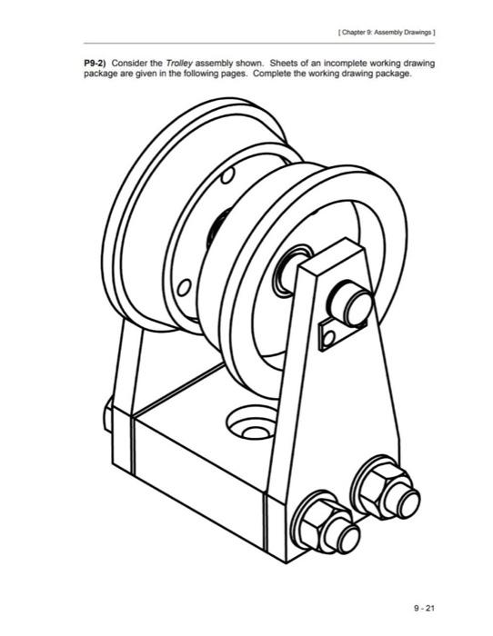 Solved P9-2) Consider the Trolley assembly shown. Sheets of | Chegg.com