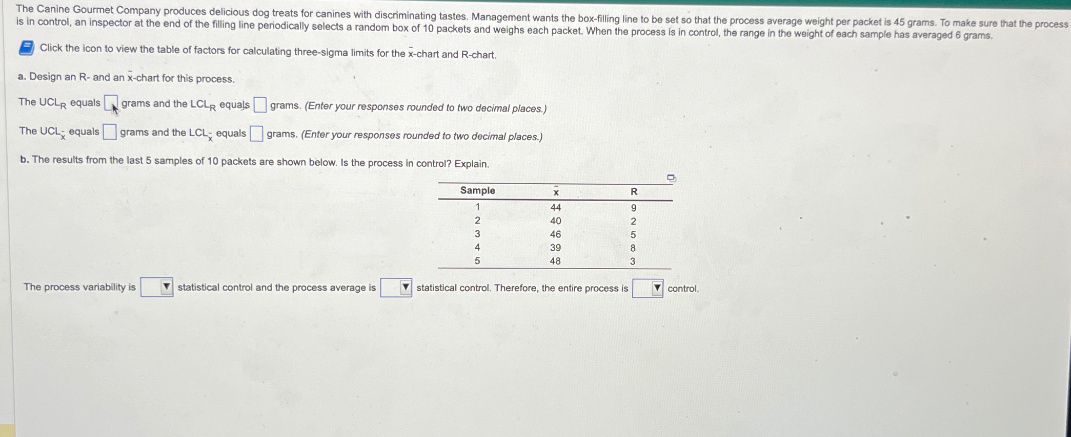 Click the icon to view the table of factors for | Chegg.com