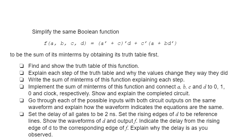 Solved Simplify the same Boolean | Chegg.com