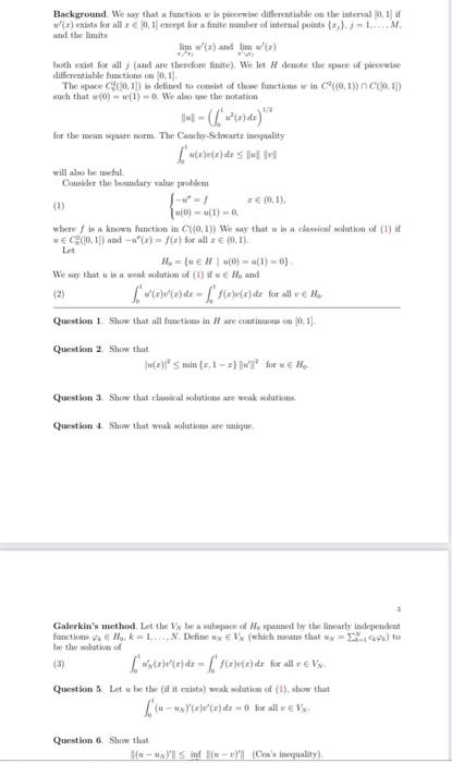 Background. We say that a function wis piecewise | Chegg.com