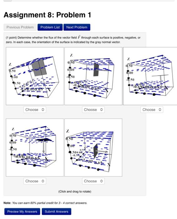 Solved 10(1 point) Determine whether the flux of the vector | Chegg.com