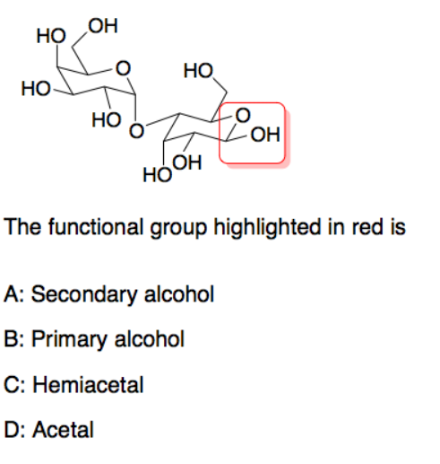 Solved The functional group highlighted in red isA: | Chegg.com