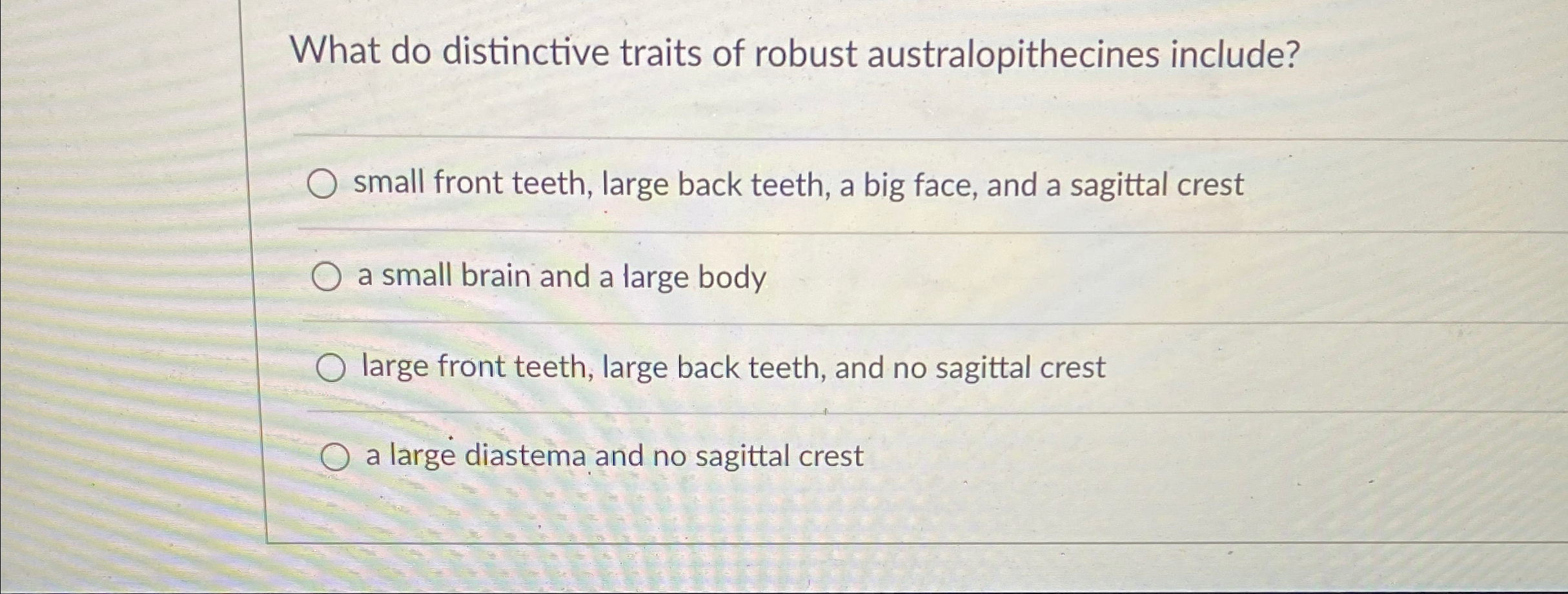 Solved What do distinctive traits of robust | Chegg.com
