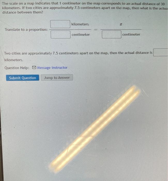 Solved The scale on a map indicates that 1 centimeter on the | Chegg.com
