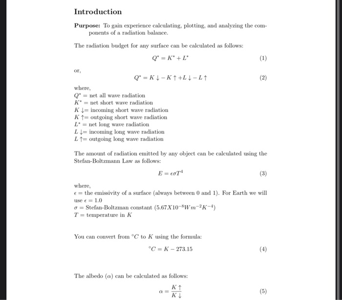 Solved Introduction Purpose: To gain experience calculating, | Chegg.com