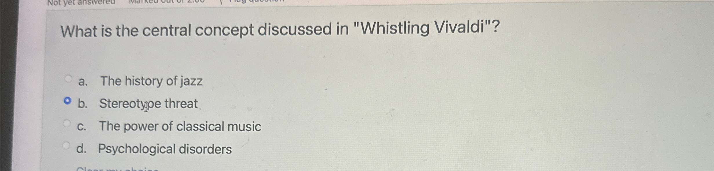 Solved What is the central concept discussed in "Whistling | Chegg.com
