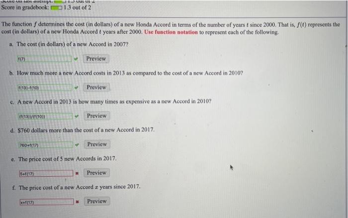 Solved I VUL UL Score in gradebook:13 out of 2 117) The | Chegg.com