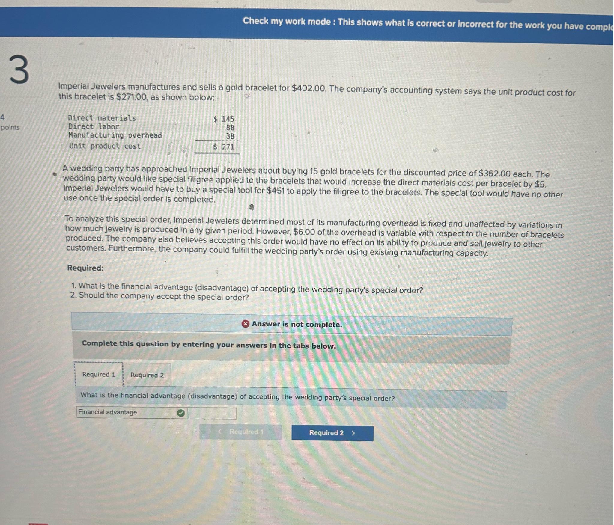 Solved Check my work mode : This shows what is correct or | Chegg.com