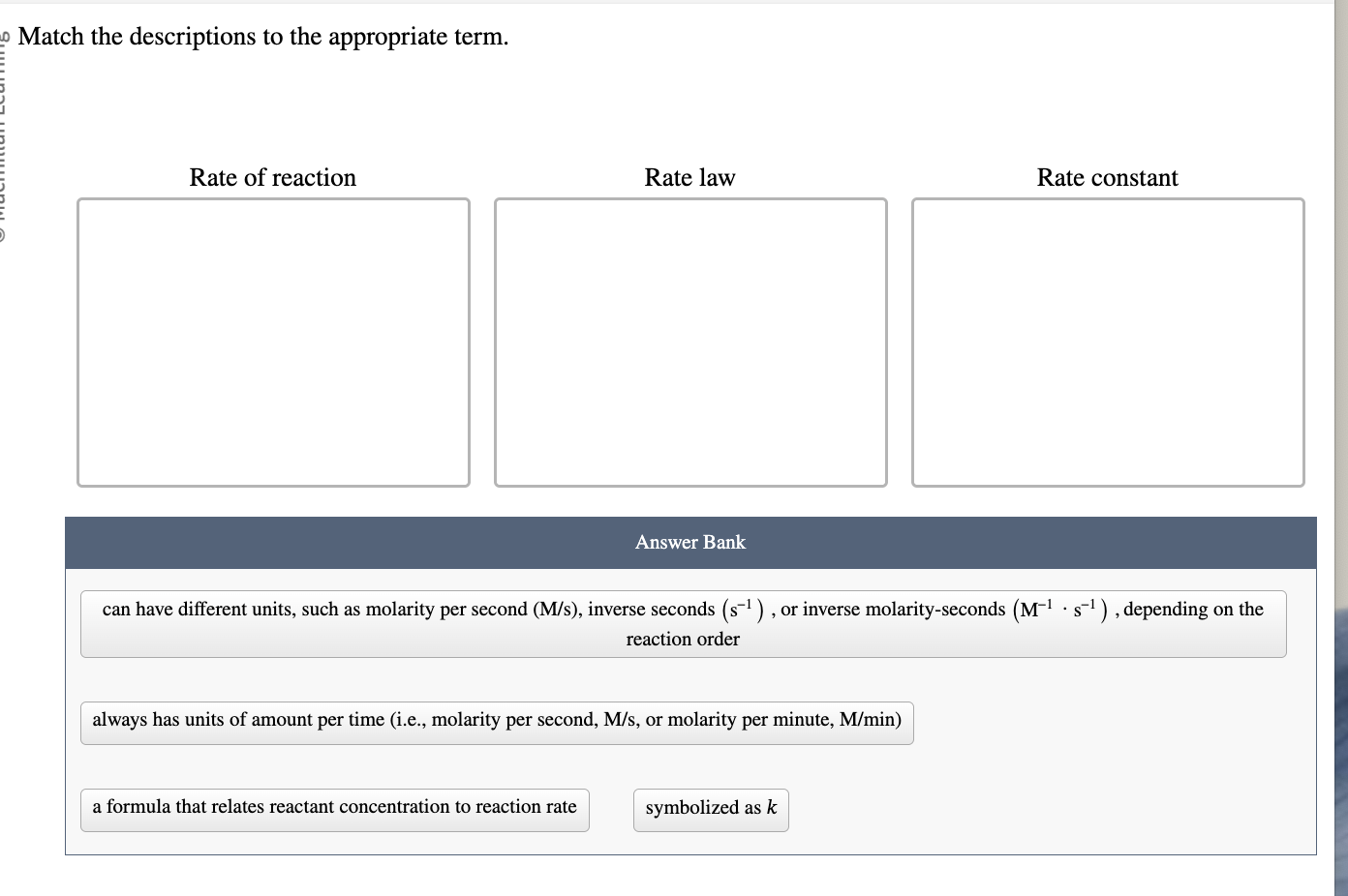Solved Match the descriptions to the appropriate term.Dota | Chegg.com