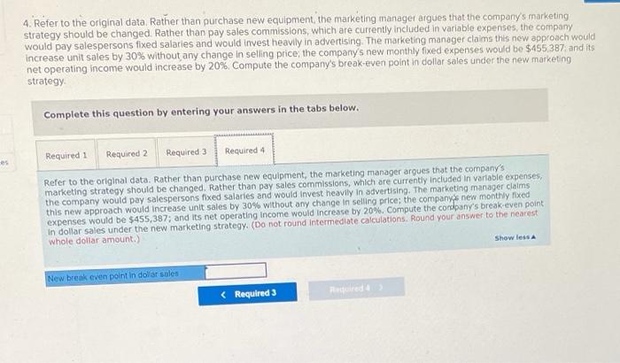 Solved Problem 5-29 (Algo) Changes in Cost Structure; | Chegg.com
