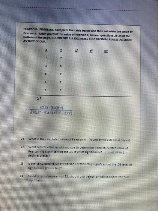 Solved PEARSON F PEOALEM. Complete the table below and then | Chegg.com