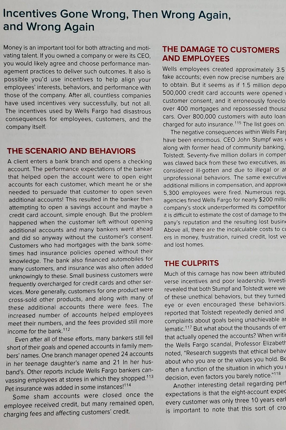 Solved Incentives Gone Wrong, Then Wrong Again, and Wrong | Chegg.com