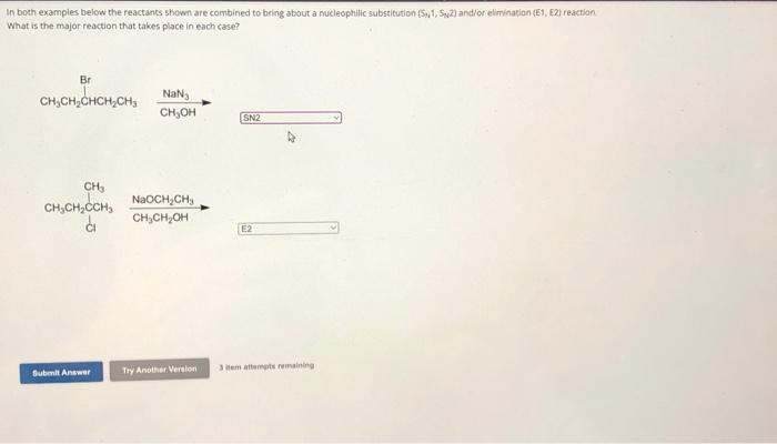 Solved In both examples below the reactants shown are | Chegg.com
