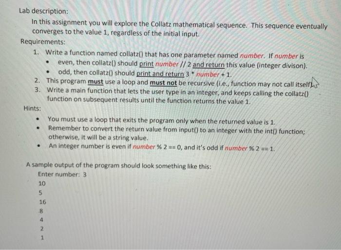 Solved . Lab description: In this assignment you will | Chegg.com