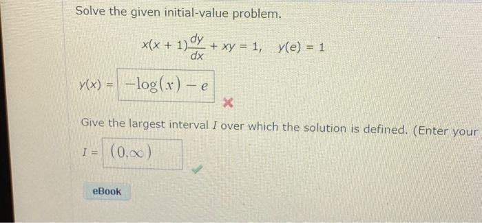 Solved Solve the given initial-value problem. | Chegg.com