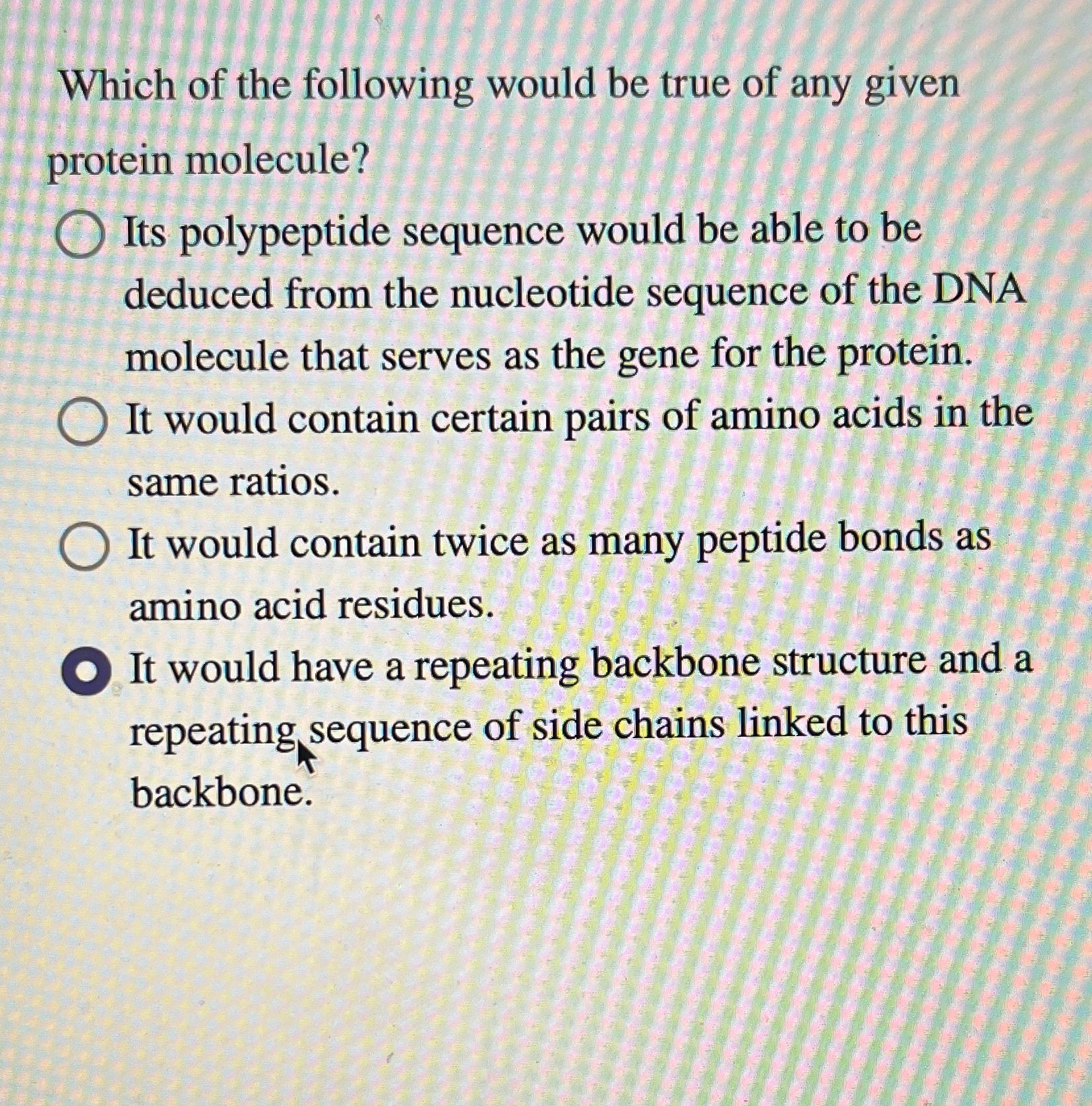 Solved Which of the following would be true of any given | Chegg.com