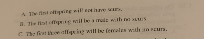 Solved Scurs in cattle is a sex-influenced trait. A cow with | Chegg.com