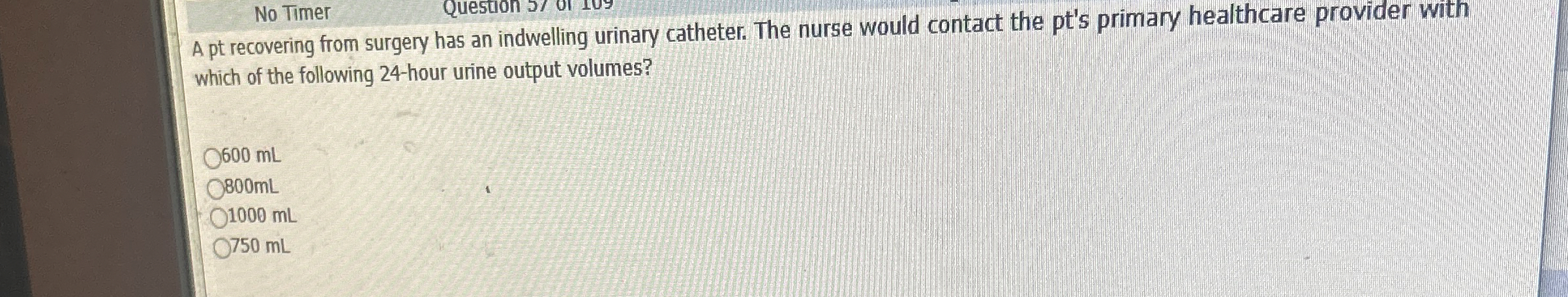 Solved No TimerA pt recovering from surgery has an | Chegg.com