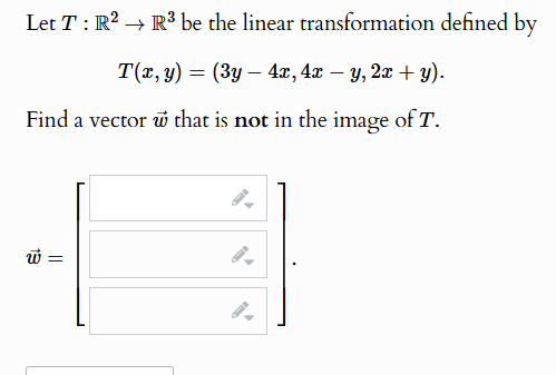 Solved Let T:R2→R3 be ﻿the linear transformation defined | Chegg.com