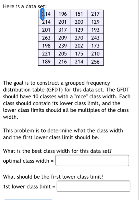 Solved The Goal Is To Construct A Grouped Frequency Chegg