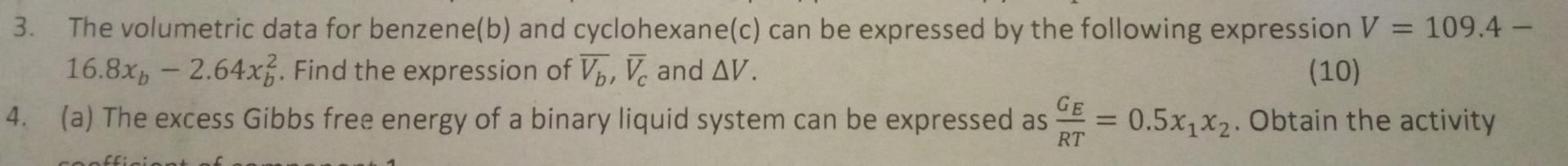 Solved 2. The molar enthalpy of a binary solution is given | Chegg.com