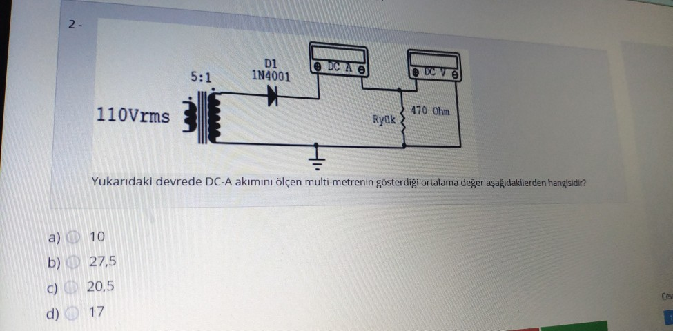 Solved what is the avarage value that shown in the dc-a | Chegg.com