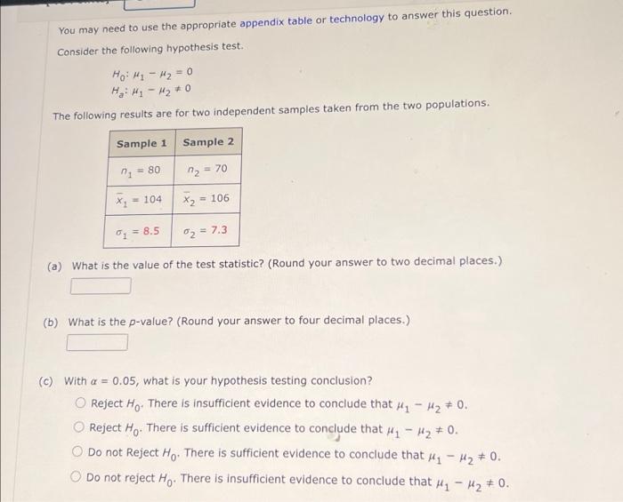 Solved You may need to use the appropriate appendix table or | Chegg.com