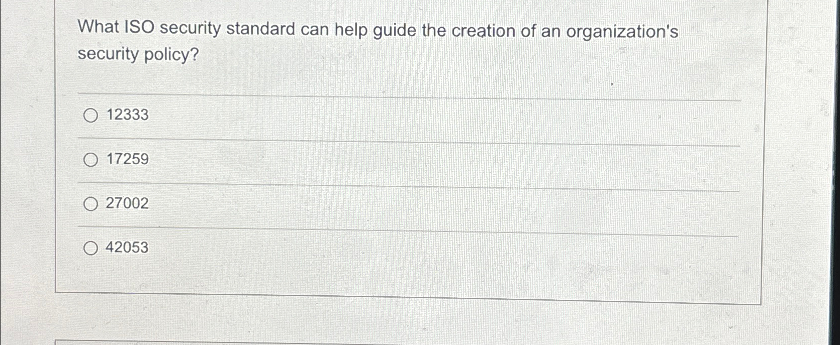 Solved What ISO security standard can help guide the | Chegg.com