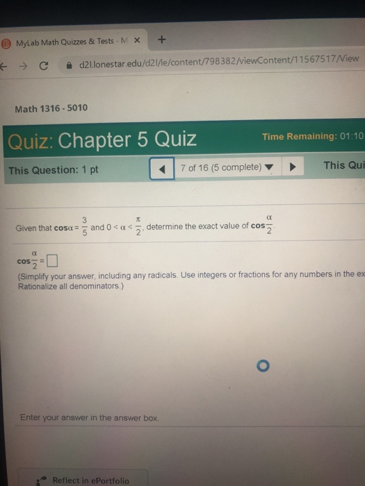 Solved MyLab Math Quizzes & Tests - M X + C d | Chegg.com