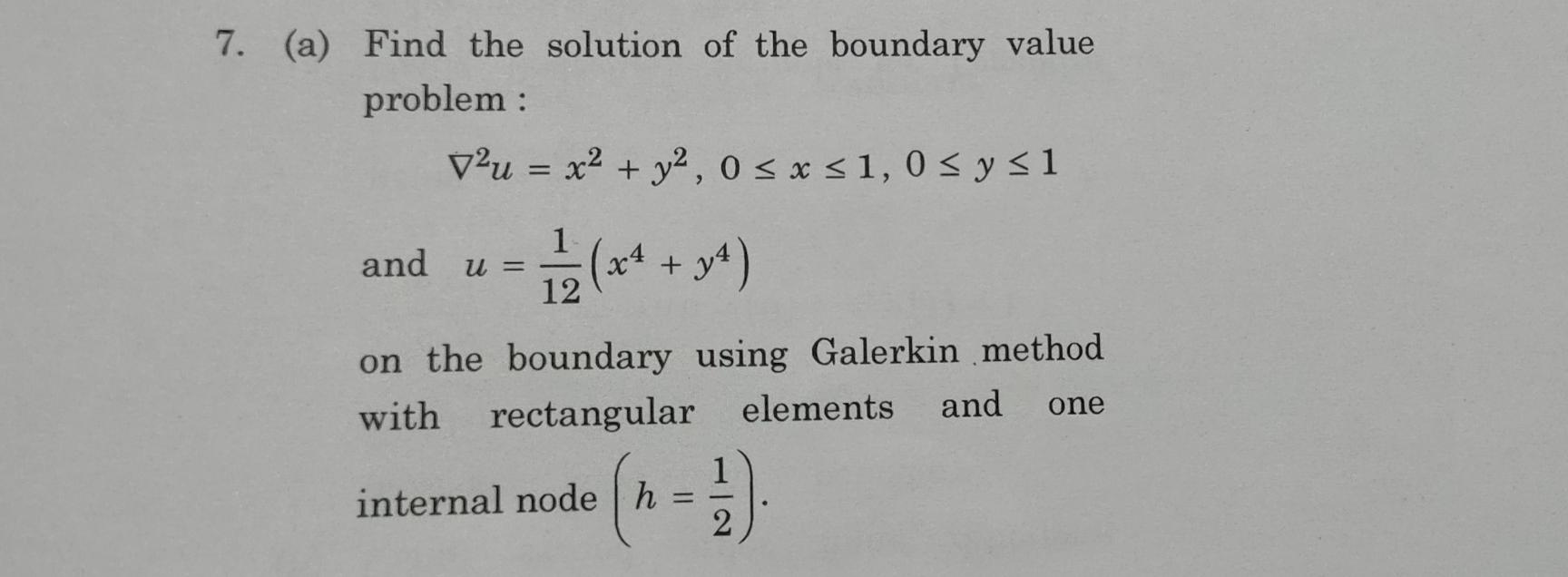 7. (a) Find the solution of the boundary value | Chegg.com