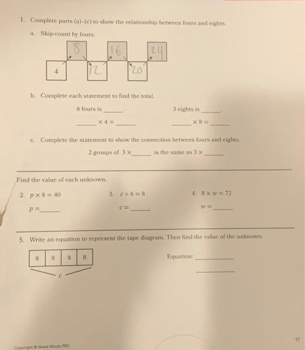 Solved 1. Complete parts (a)-(c) to show the relationship | Chegg.com