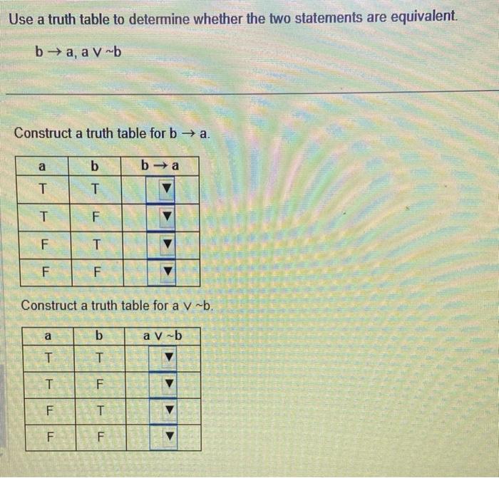Solved Use a truth table to determine whether the two | Chegg.com