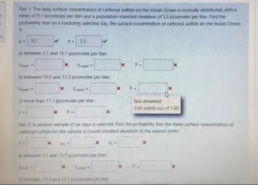 Solved Part 1: The daily surface concentration of carbonyi | Chegg.com