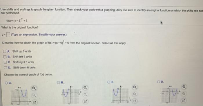 Solved Use shifts and scalings to graph the given function. | Chegg.com