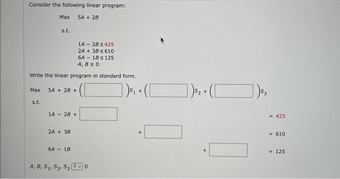 Solved Consider the following linear program: Max s.t. | Chegg.com