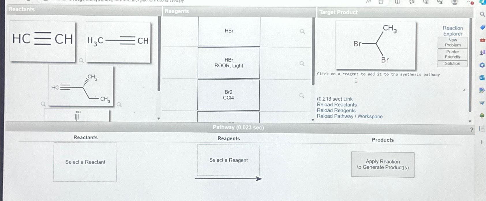 Solved Out of these reactants and reagents, get the target | Chegg.com