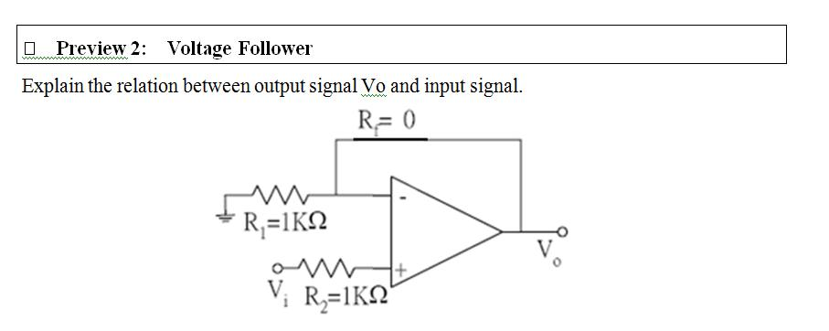 Solved Explain the relation between output signal Vo and | Chegg.com