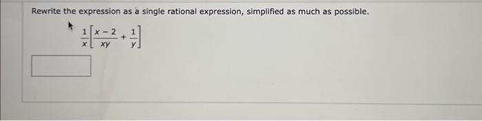 Solved Rewrite the expression as a single rational | Chegg.com