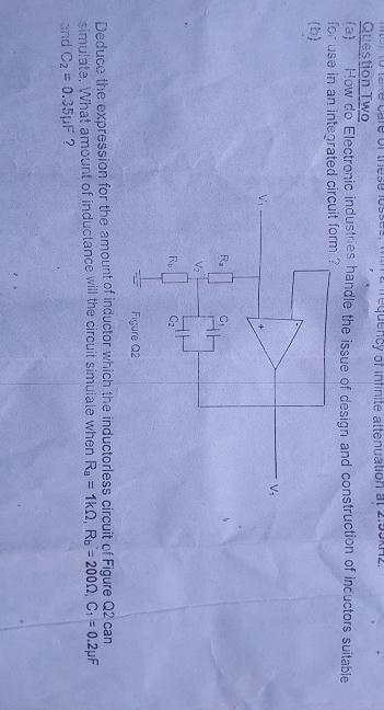 Solved Question Two(a) ﻿How do Electronic industries handle | Chegg.com