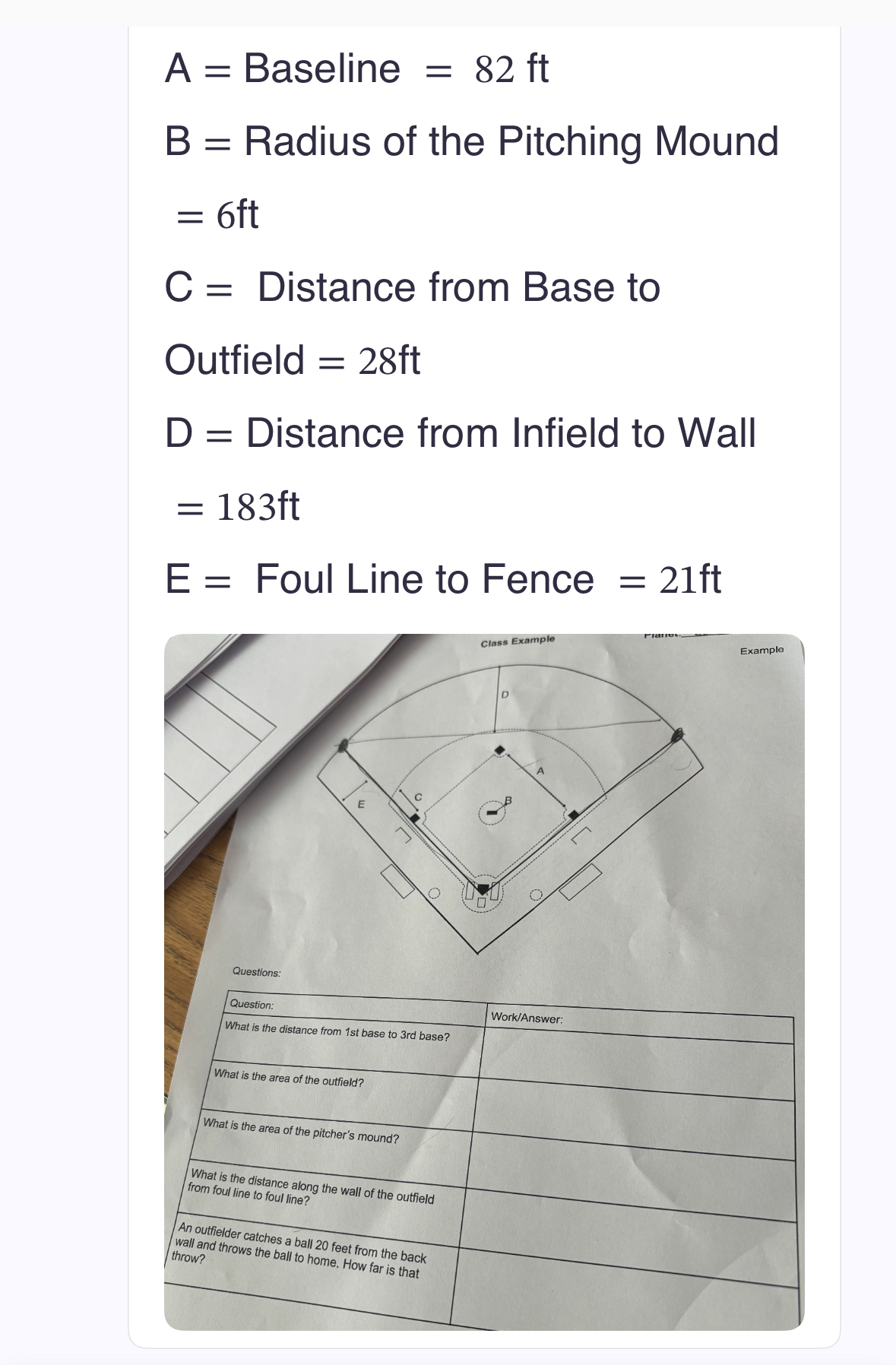 Solved What is the distance from the middle of the pitchers | Chegg.com