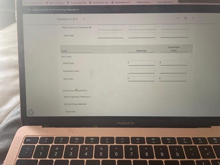 Solved Beginning work in process and ending work in process | Chegg.com