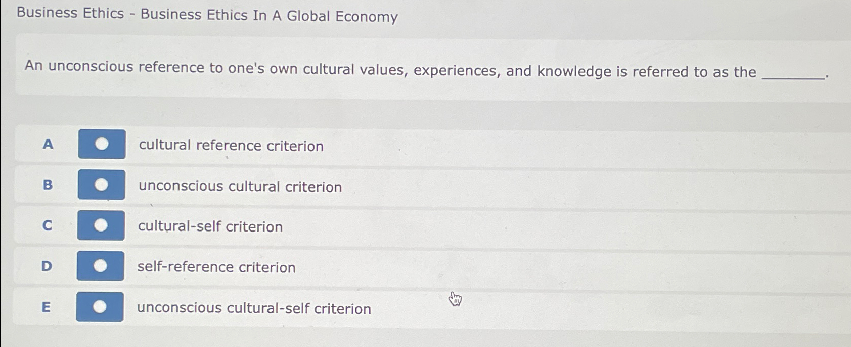 Solved Business Ethics - ﻿Business Ethics In A Global | Chegg.com