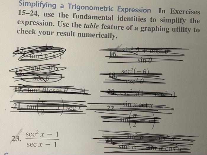 Solved Simplifying a Trigonometric Expression In Exercises | Chegg.com