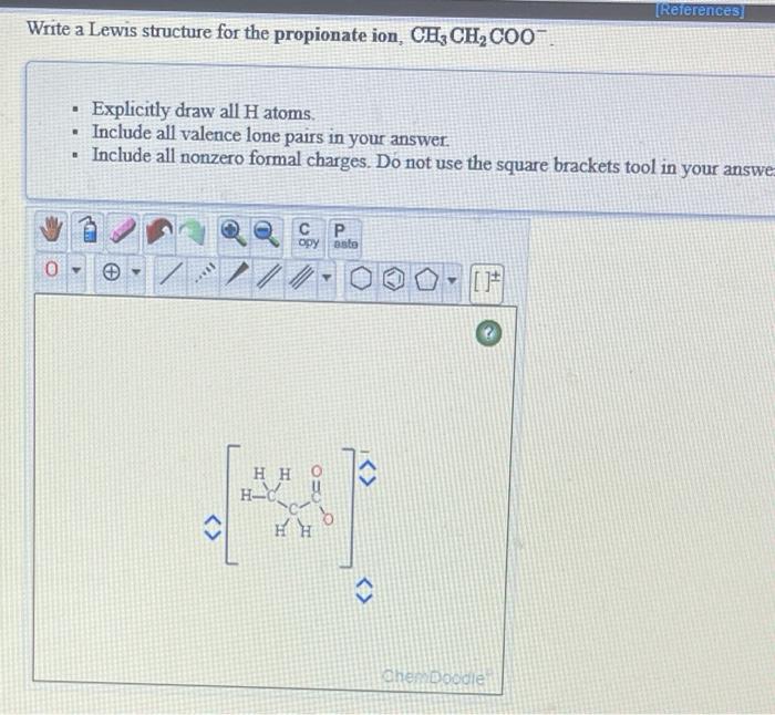 Solved (References Write a Lewis structure for the | Chegg.com